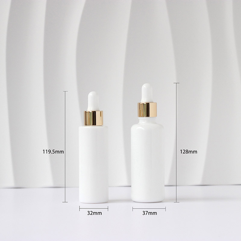 30ml opal glass dropper bottle and 50ml glass bottle skincare packaging - Karriv Packaging